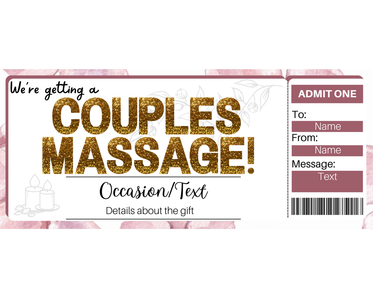 Couple's Massage Gift Ticket – Printed Smile Shop