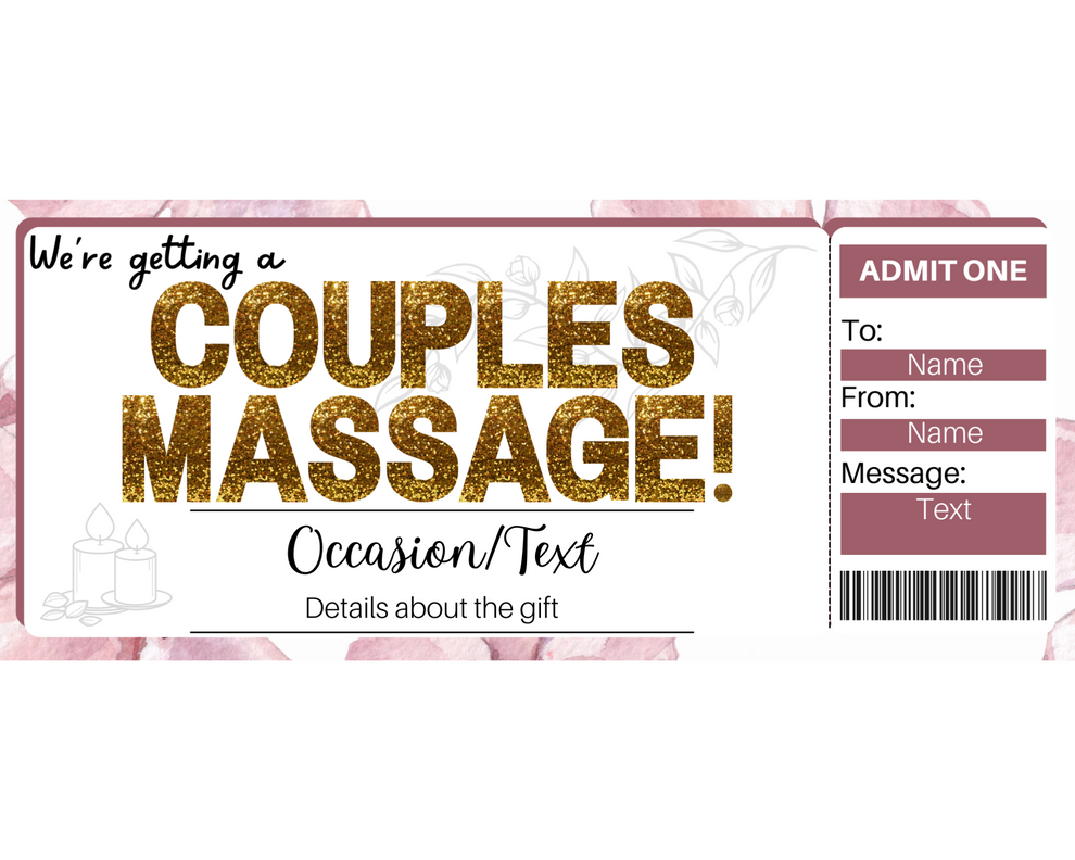 Couple's Massage Gift Ticket – Printed Smile Shop