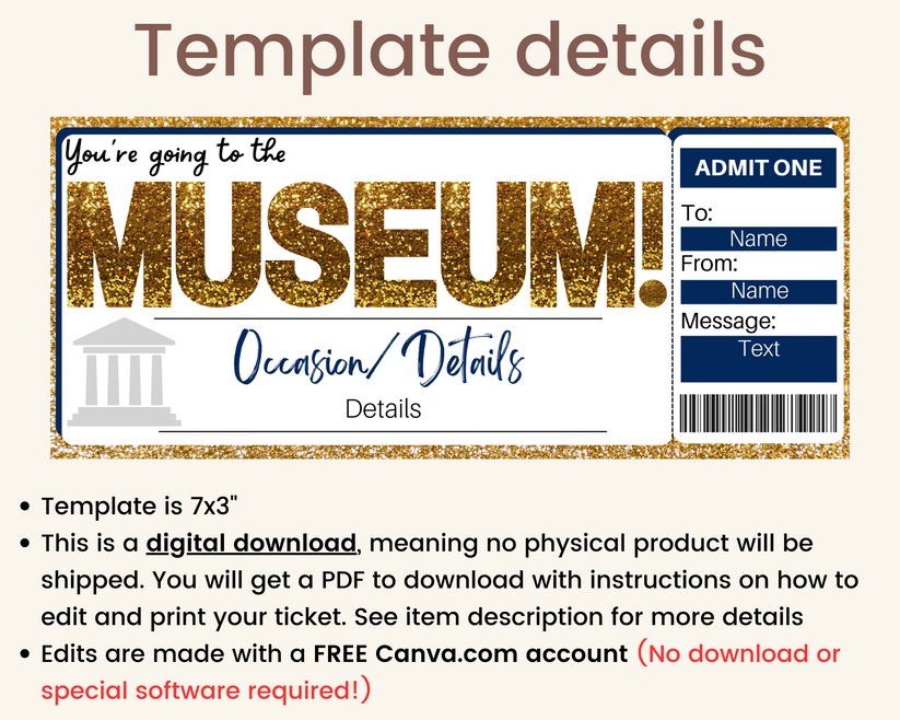 Museum Gift Ticket – Printed Smile Shop