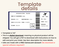 Printable Boarding Pass Template – Printed Smile Shop