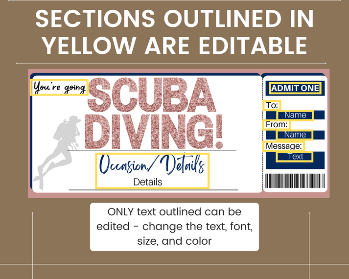 Scuba Diving Certificate Template – Printed Smile Shop