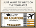 Graduation Boarding Pass Template – Printed Smile Shop