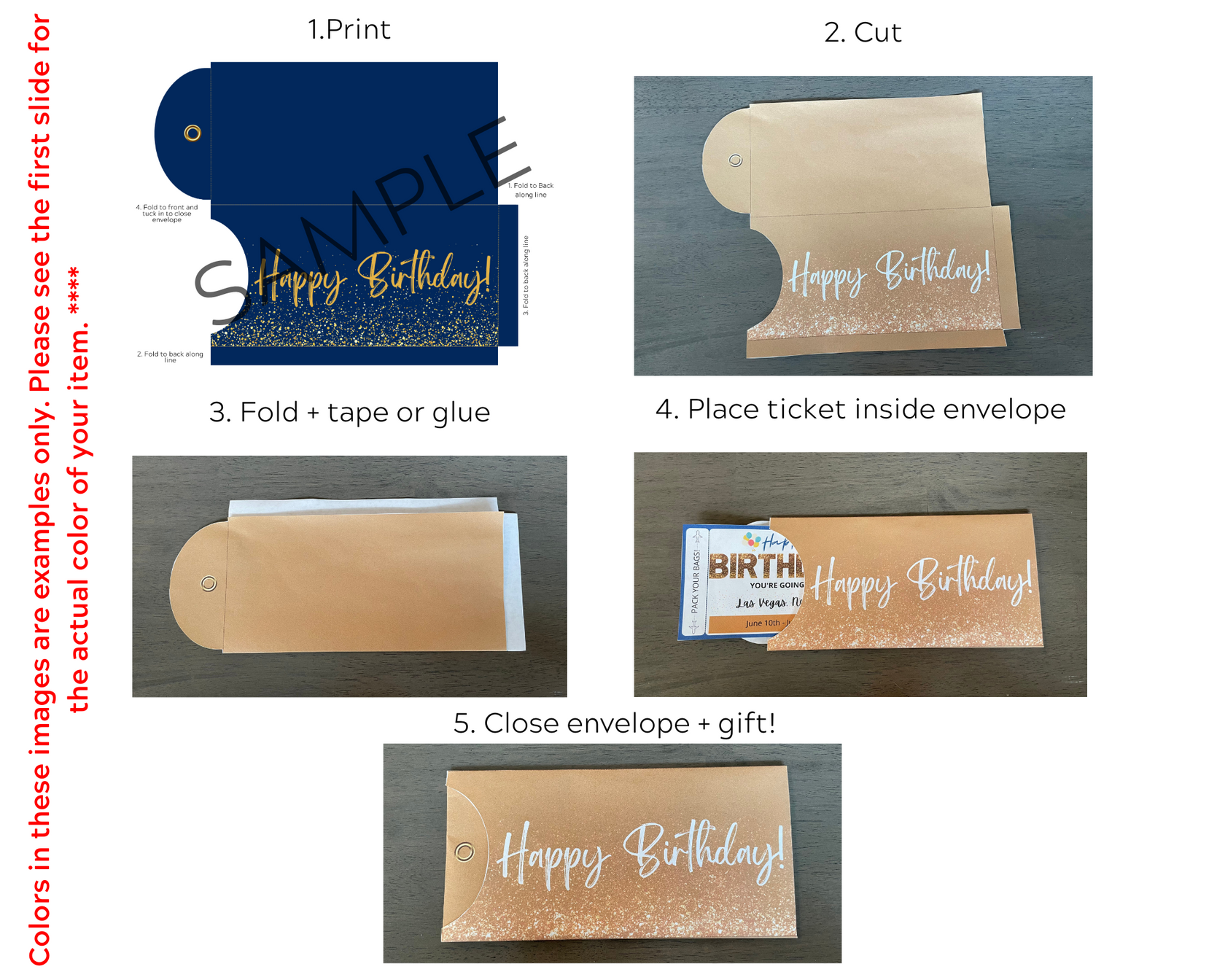 Printable Gift Ticket Pouch: Navy Birthday – Printed Smile Shop