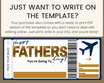 Father's Day Boarding Pass: Printable Flight Ticket – Printed Smile Shop